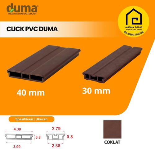 Jual Click PVC DUMA (untuk pemasangan profil duma) , Klik untuk COH , 3 ...