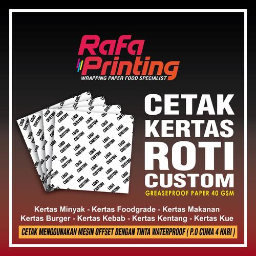 Jual Cetak Kertas Roti Custom / Foodgrade / Foodwrap ( 500 Pcs - 1 ...