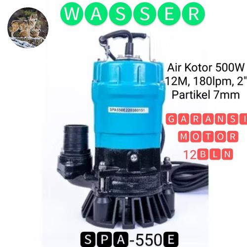 Jual Wasser SPA-550E Pompa Celup Submersible (2",12M,500W,180lpm,max.7mm) - Kota Bekasi - SEIN ...