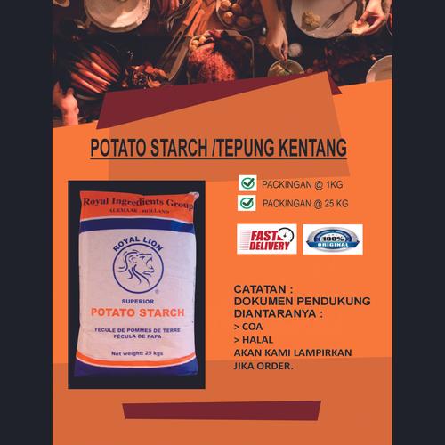 Jual TEPUNG KENTANG /POTATO STARCH UKURAN 1 KG DAN 25 KG BERSERTIFIKAT ...