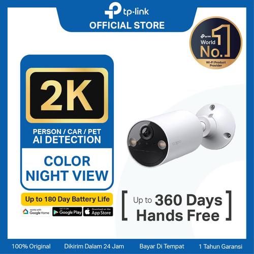 Promo TP-Link | Tapo C410 Outdoor 2K WiFi Camera IP CCTV 3MP SD Card ...