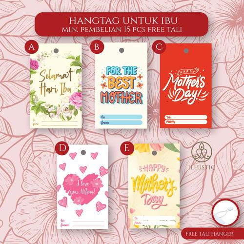 Jual Hang Tag Selamat Hari Ibu Happy Mother's Day (FREE TALI) illustic ...
