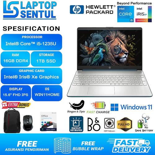 Jual Laptop Baru Hp 15 Intel Core i5 1235U Ram 16GB 1TB SSD FHD IPS ...