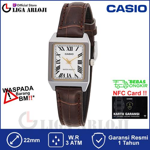 Promo CASIO LTP-V007L-7B2UDF Jam Tangan Wanita Analog Kulit Coklat ...