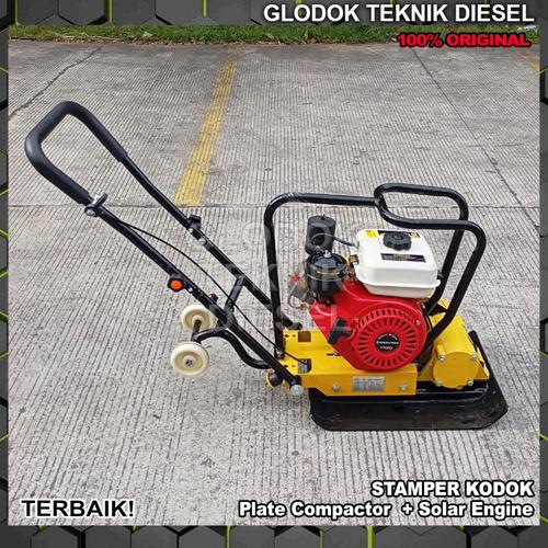 Jual Mesin Stamper Kodok + Solar Diesel Engine ORIGINAL Plate Compactor ...