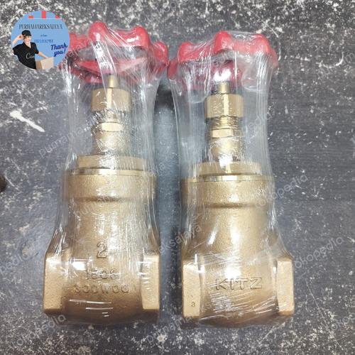 Jual GATE VALVE KITZ CLASS 150 2" INCH DRAT KUNINGAN /BRASS 300 WOG ...