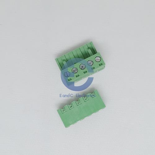 Jual Terminal Block Pluggable Hijau 5 Pin Male + Female uk. 5.08mm ...
