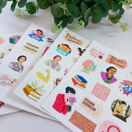 Jual Stiker Ibu Kartini Sticker Scrabook Hari Kartini Perempuan ...
