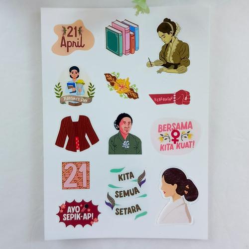 Jual Stiker Ibu Kartini Sticker Scrabook Hari Kartini Perempuan ...