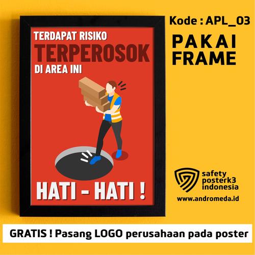 Jual Safety Poster K3 : Terdapat Risiko Terperosok di Area Ini Workshop ...