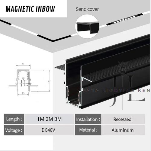 Jual Track Light Magnet Inbow Outbow Tracklight Magnetic Rell Magnet 3M ...