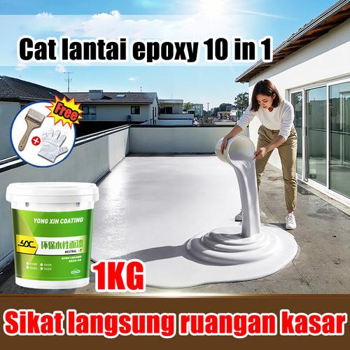 Promo 【Menyikat langsung ruangan kasar】cat lantai 10 dalam 1 Cat Lantai ...
