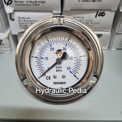 Jual 5 Mpa Pressure Gauge 2,5 inch Back Connection SKON // Manometer Gauge 2,5 inchi 5 Mpa Model ...