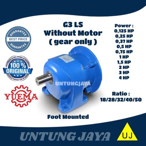 Jual GEARBOX HELICAL YUEMA G3LS 1HP 0,75KW 750WATT AS 40 Ratio 100-120 / G3LS YUEMA GEAR ONLY 1 ...