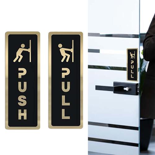 Jual 1 Sepasang Push Pull Sign Signage Dinding Dorong Tarik Wall Decor ...