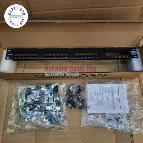 Jual Patch Panel 24 Port Cat.6 Amp Commscope Loaded/Komplit Modular ...