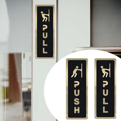 Jual 1 Sepasang Pull Push Sign Signage Dinding Push Pull Door Sign ...