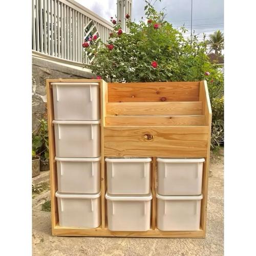 Jual JUMBO RAK KAYU STORAGE MAINAN 2in1 RAK BUKU WOODEN JATI BELANDA ...