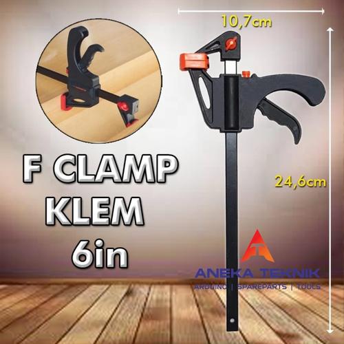 Jual Catok F Clamp 6 INCH / Klem Kayu / Ratchet Bar Release Clamp 6 ...