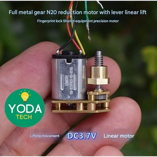 Jual Micro Linear Motor N20 Reduction Motor w/ Screw Nut Fingerprint ...