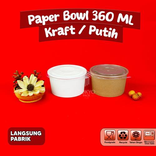 Jual Paper Bowl 360 ml / Mangkok Kertas / Rice Bowl Paper 360 ml - BOWL ...