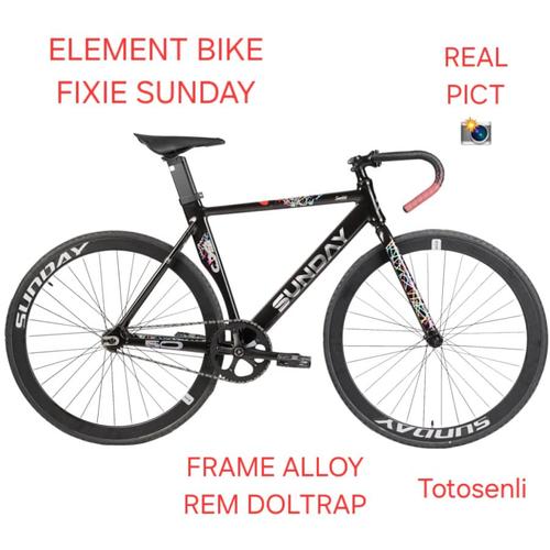 Jual SEPEDA BALAP ELEMENT FIXIE FRC50 SUNDAY SKIDS FRAME ALLOY REM ...