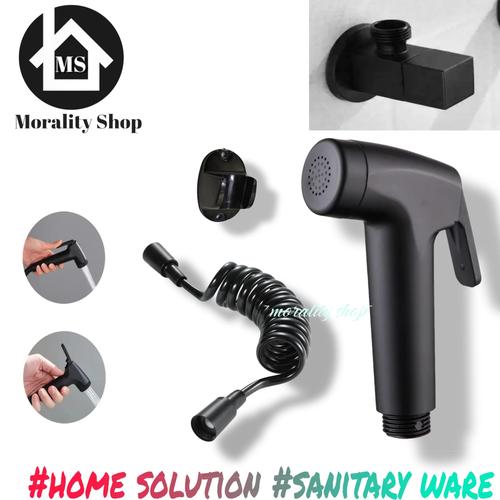 Jual paket jet shower closet hitam minimalis JS67 + stop kran stainless ...