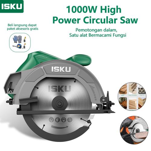 Jual ISKU Circular Saw 1000W - Solusi Potong Kayu Presisi & Aman untuk ...