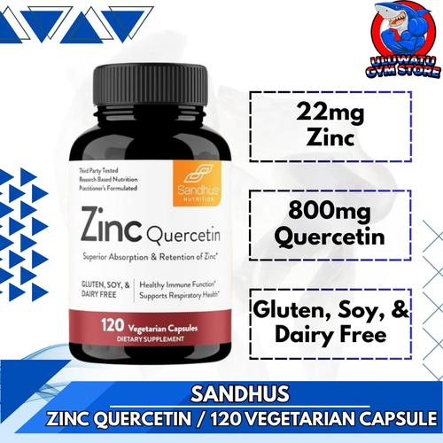 Jual USA Sandhus Zinc 22mg + Quercetin Superior Absorption 120 Capsules ...