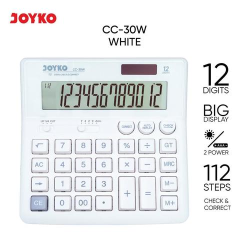 Jual Calculator Kalkulator Joyko CC-30W 12 Digits Check Correct ...