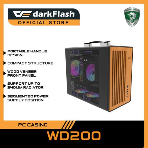 Promo darkFlash WD200 M-ATX PC Casing [NO FAN] / Casing PC Tanpa Fan ...