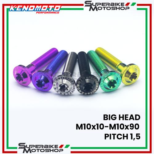 Jual KENDMOTO BAUT TITANIUM BIG HEAD M10 1,5 DRAT KASAR - Purple ...