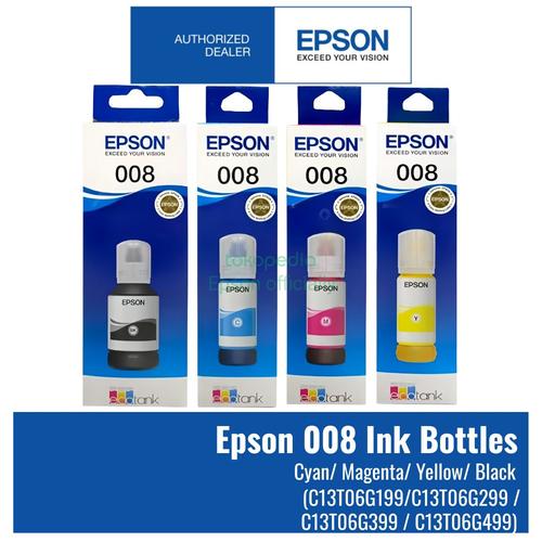 Jual TINTA PRINTER EPSON 008 BLACK & COLOR ORIGINAL - Merah - Jakarta ...