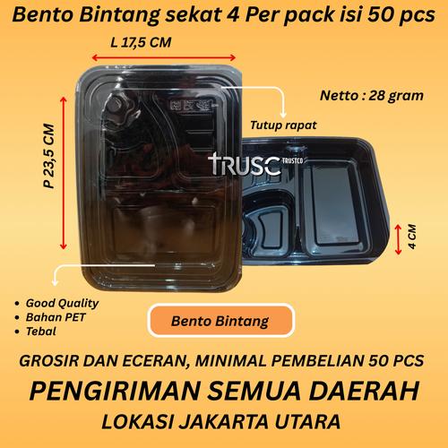 Jual TERLARIS!! MIKA BENTO SEKAT 4 TRUSTCO/ TRAY BINTANG BAHAN HIPS TEBAL 0.30MM MURAH!!! MURAH ...