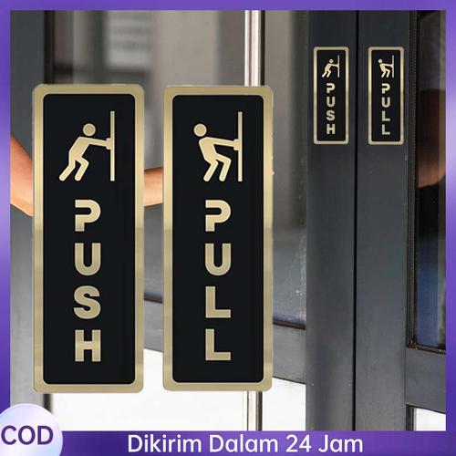 Jual 1 Sepasang Pull Push Sign Sticker Tarik Dorong Pintu Push Pull ...