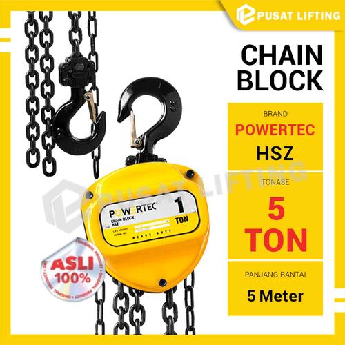 Jual Chain Block POWERTEC 5 Ton 5 Meter Takel Manual Katrol - Jakarta ...