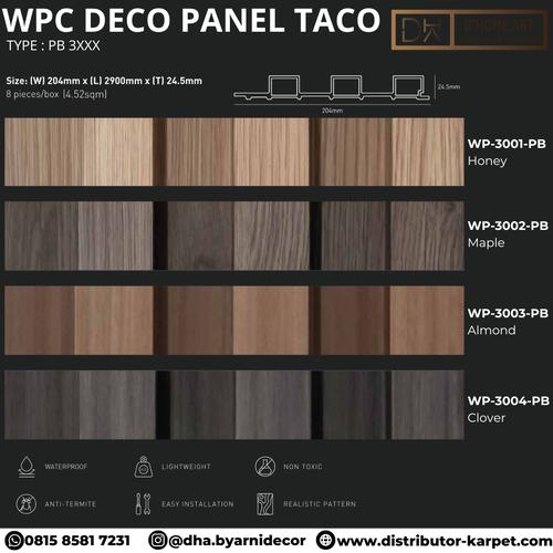 Jual Taco Wood Panel WPC / Wall Panel PVC / Panel Dinding Kayu / Kisi ...