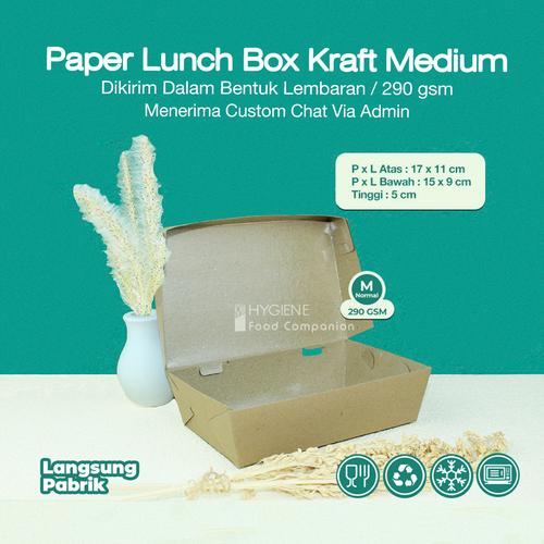 Promo PAPER LUNCH BOX SIZE M BAHAN KRAFT FULL LAMINASI / PAPER LUNCH ...