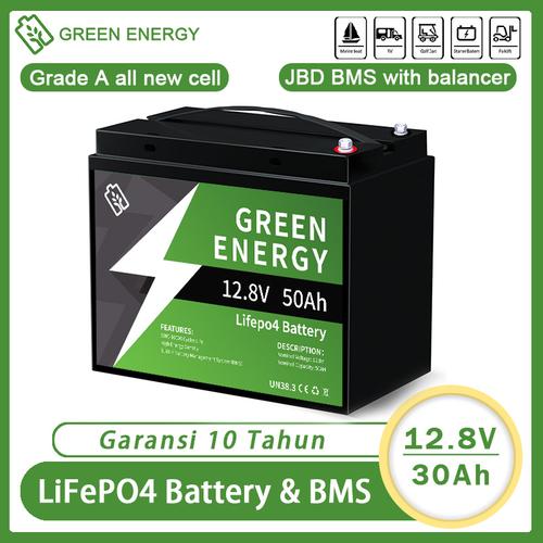 Jual GREEN ENERGY Baterai 12V 12AH/30AH/50AH Lifepo4 Lithium Battery ...