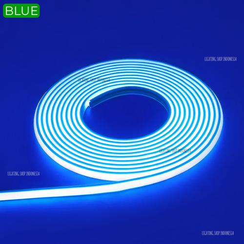 Jual Lampu strip dotless cob warna biru blue warm white waterproof 220V ...