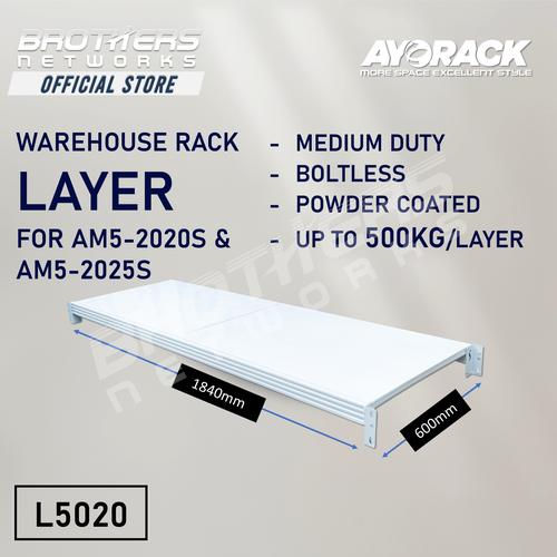 Promo LAYER RAK GUDANG 500KG 2 METER AYORACK L5020 AMBALAN TATAKAN RACK ...