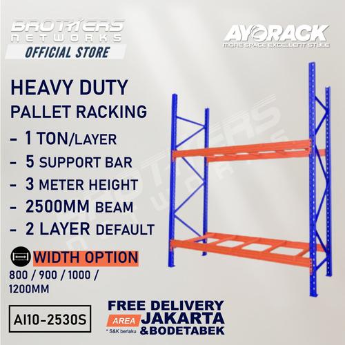 Promo RAK PALET 1 TON AYORACK AI10-2530S W8 TINGGI 3 METER - RACK ...