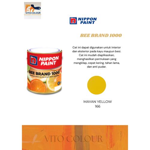 Jual NIPPON PAINT CAT KAYU & BESI BEE BRAND 1000 (MAYAN YELLOW 166) 0 ...
