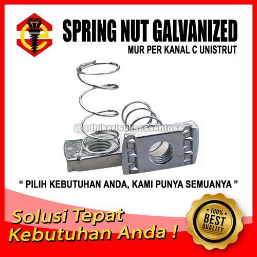 Jual Spring Nut M6 / Spring Anchor 6 MM Pitch 1,0 Galvanis For Metal ...