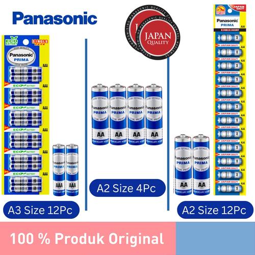 Promo Panasonic Baterai Prima Biru ukuran AAA / A3 Size Manganese 2pc/12pc - AAA/A3 12pc ...