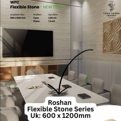 Jual Roshan Wall Panel Flexible Stone 60cm x 120cm - Travertine Decor ...
