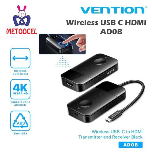 Promo Vention ADOBB Wireless USB Type C to HDMI Dongle Video ...