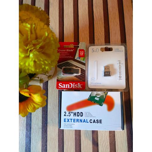 Jual PROMO BUNDLING 2,5 HDD EXTERNAL CASE + FLASHDISK 32GB + WIRELESS ...