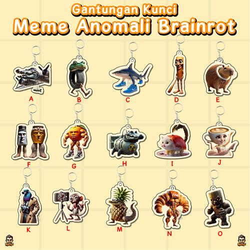 Jual Gantungan Kunci Meme Tung Tung Sahur Anomali Brainrot / Keychain ...