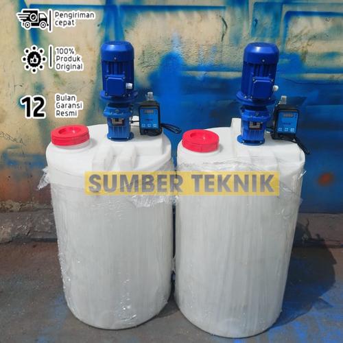 Jual Agitator Mixer 0.55kw 0.75hp 3Phase + Dosing pump 2lpm Agitator ...